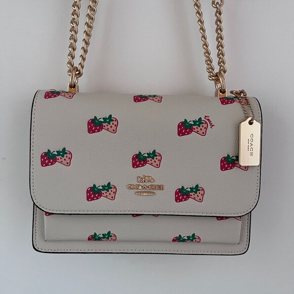 Coach | Bags | Coach Strawberry Print Crossbody Bag | Poshmark